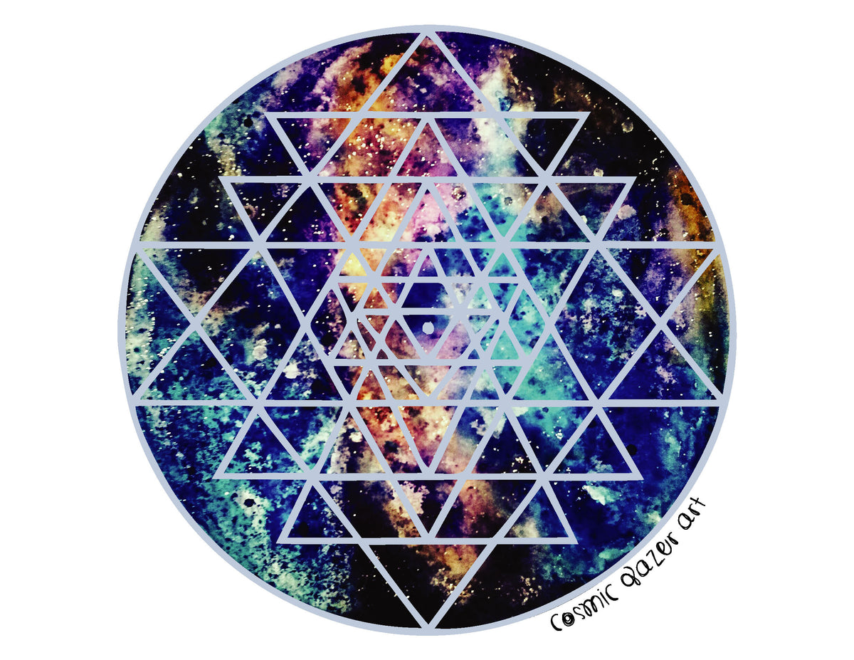 Geode Galaxy Sri Yantra Print | Shop Cosmic Artwork Online – cosmicgazerart